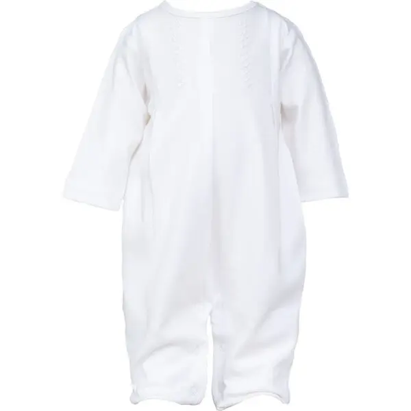 CUCLIE Layette Long Sleeve One-piece - White