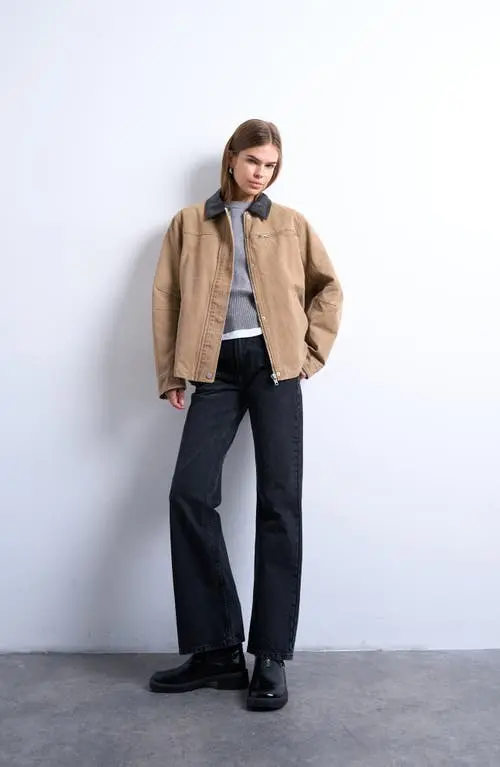 Topshop Zip Through Barn Jacket