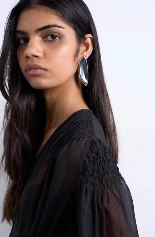 Topshop Sheer Peplum Top
