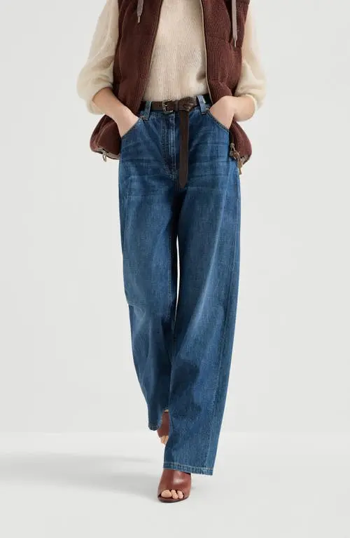 Brunello Cucinelli Baggy Trousers - Denim
