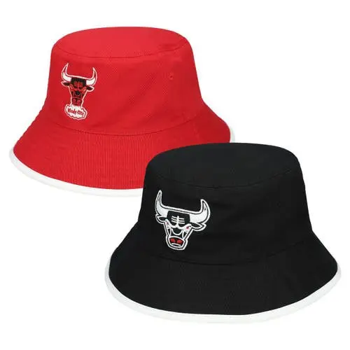Mitchell & Ness Chicago Bulls Reversible Bucket Hat - Black