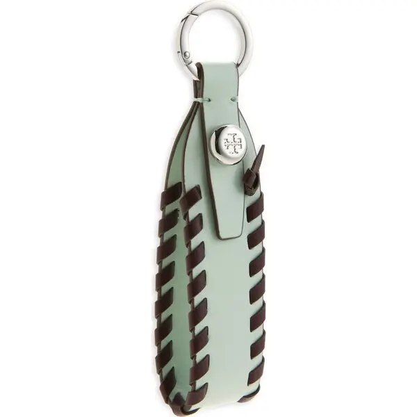 Tory Burch Woven Leather Bag Charm - Light Green