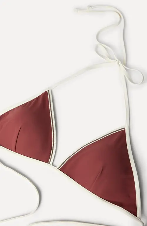 Brunello Cucinelli Bikini Bottom With Monili - Bordeaux