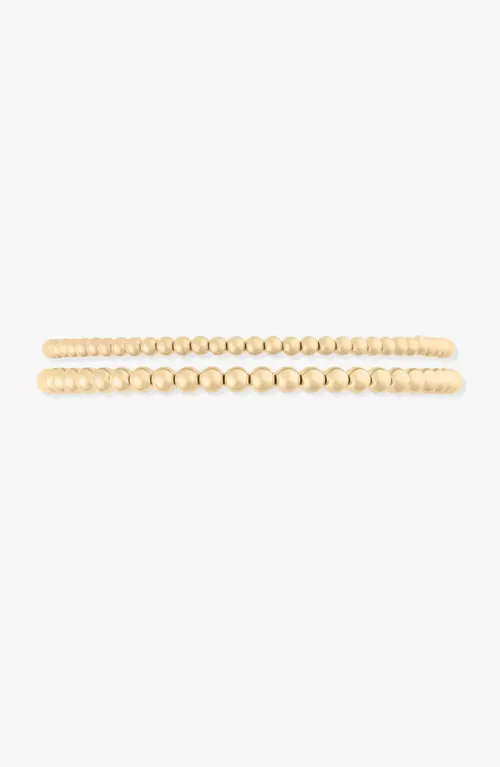 CUFFED BY NANO 14k Filled Beaded Bracelet Stack - Gold
