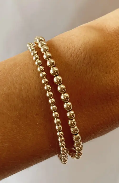 CUFFED BY NANO 14k Filled Beaded Bracelet Stack