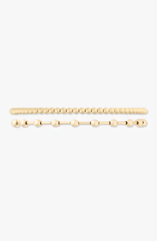 CUFFED BY NANO 14k Filled Beaded Bracelet Stack - Gold