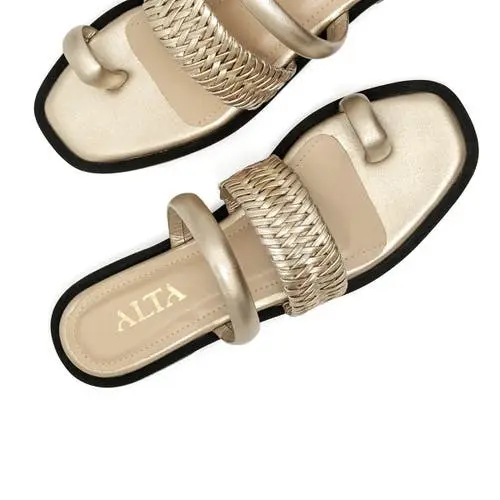 ALTA Allegra Leather Sandals - Gold