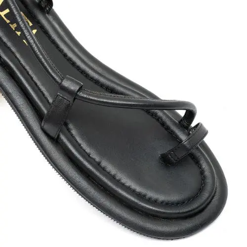 ALTA Aurora Strappy Leather Sandals - Black
