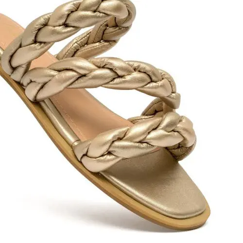 ALTA Litta Braided Sandals - Gold