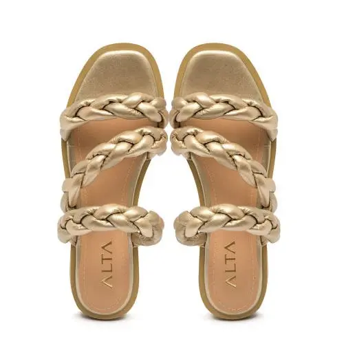 ALTA Litta Braided Sandals - Gold