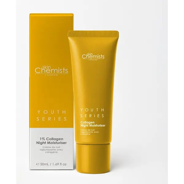 SKINCHEMISTS Youth Series 1% Collagen Night Moisturiser 50ml For Loss Of Firmness - White