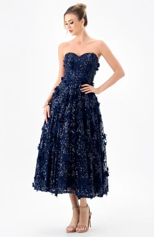 BARIANO Adela Sweetheart Petal Midi