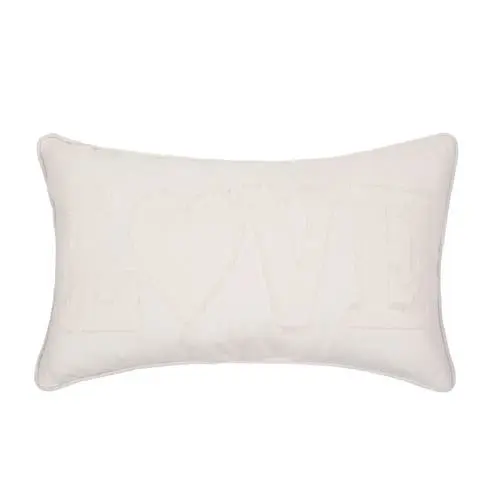 C&F HOME Love" Applique Mini Valentine's Day Accent Pillow 12" X 20" - White
