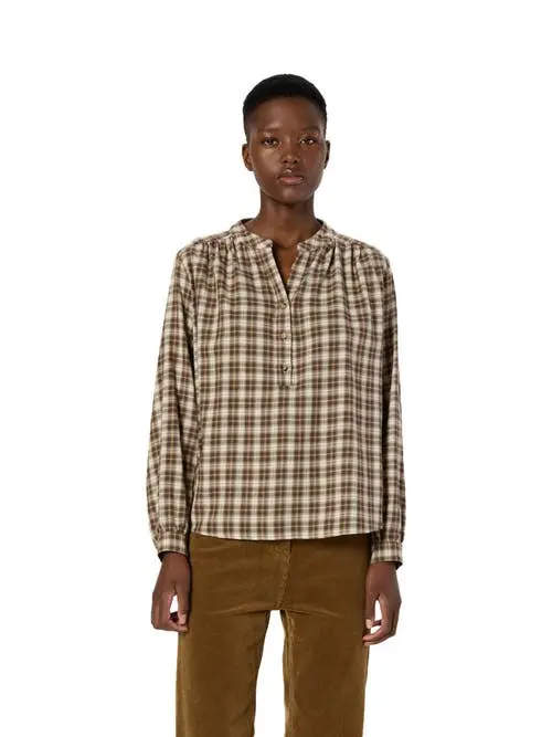 Gerard Darel Aline Checked Blouse
