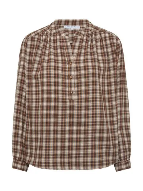 Gerard Darel Aline Checked Blouse