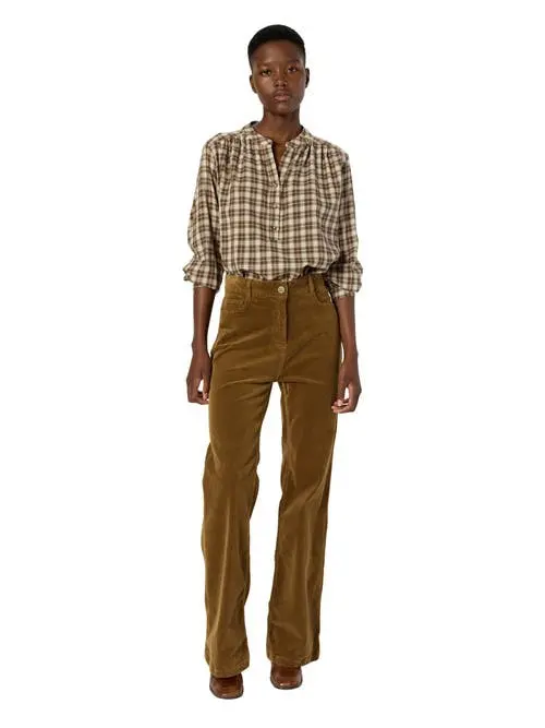 Gerard Darel Aline Checked Blouse