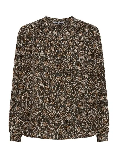 Gerard Darel Althea Printed Blouse - Medium Khaki