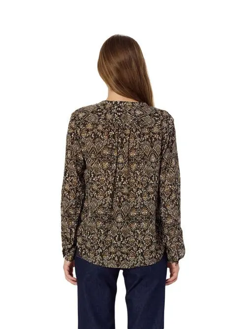 Gerard Darel Althea Printed Blouse - Medium Khaki