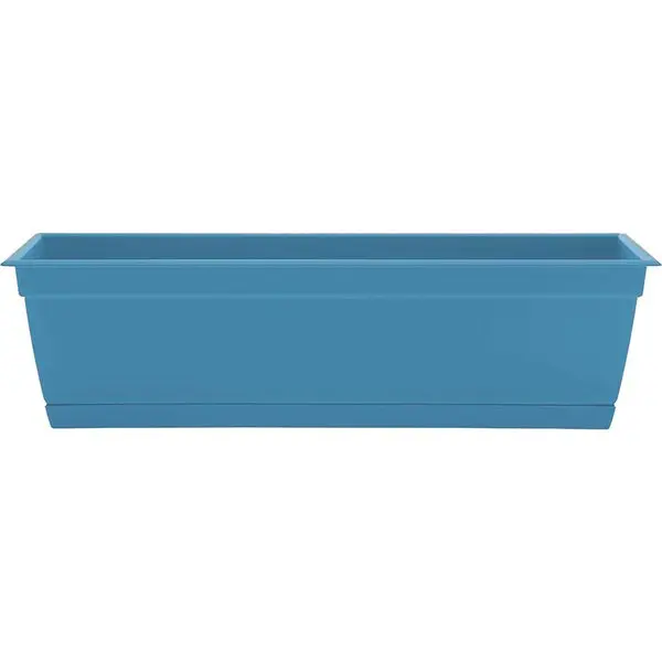 BLOEM 24 Inch Dayton Window Box Planter - Blue