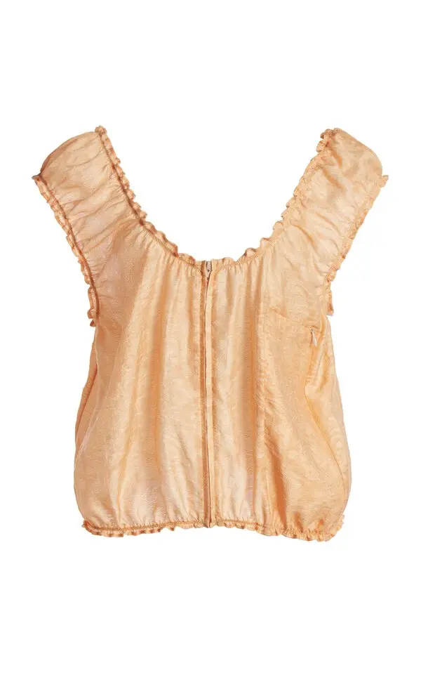 Christopher Esber Light Leak Jacquard Zip Up Top