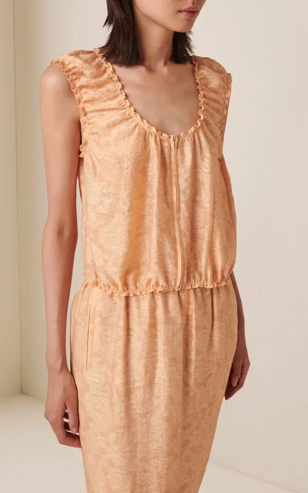 Christopher Esber Light Leak Jacquard Zip Up Top