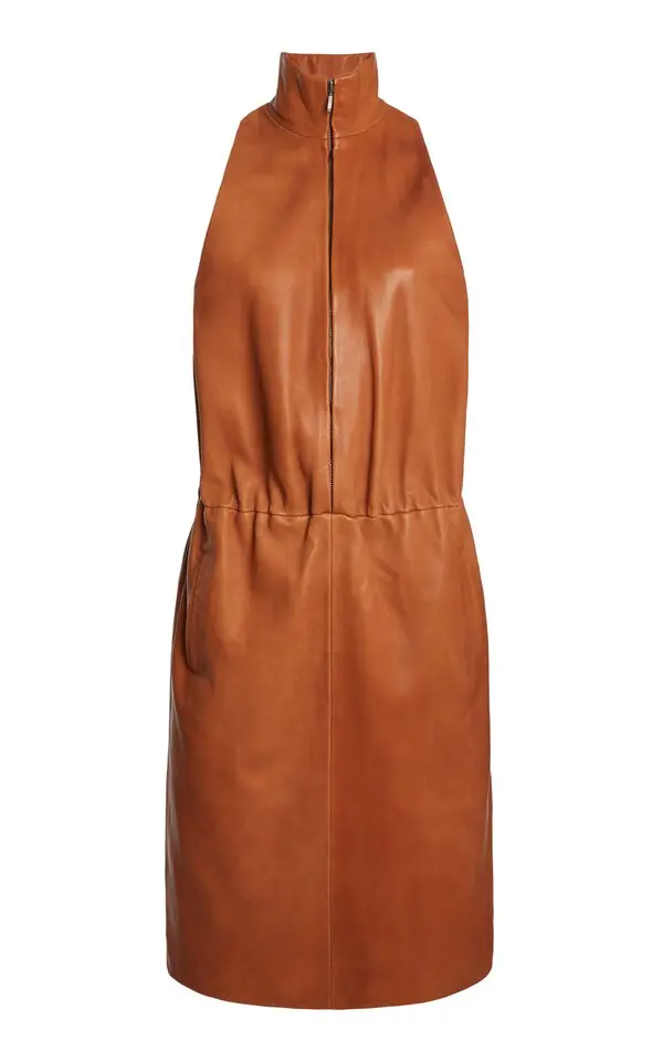 Christopher Esber Dannie Zipped Leather Dress