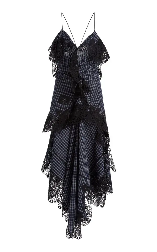 Christopher Esber Embroidered Handkerchief Envelope Cami Dress
