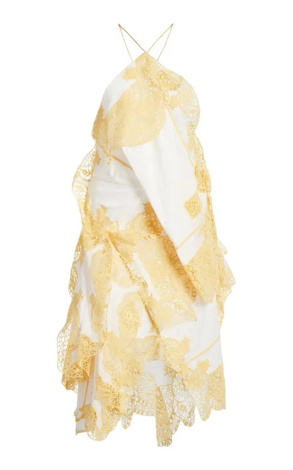 Christopher Esber Embroidered Handkerchief Envelope Scarf Dress