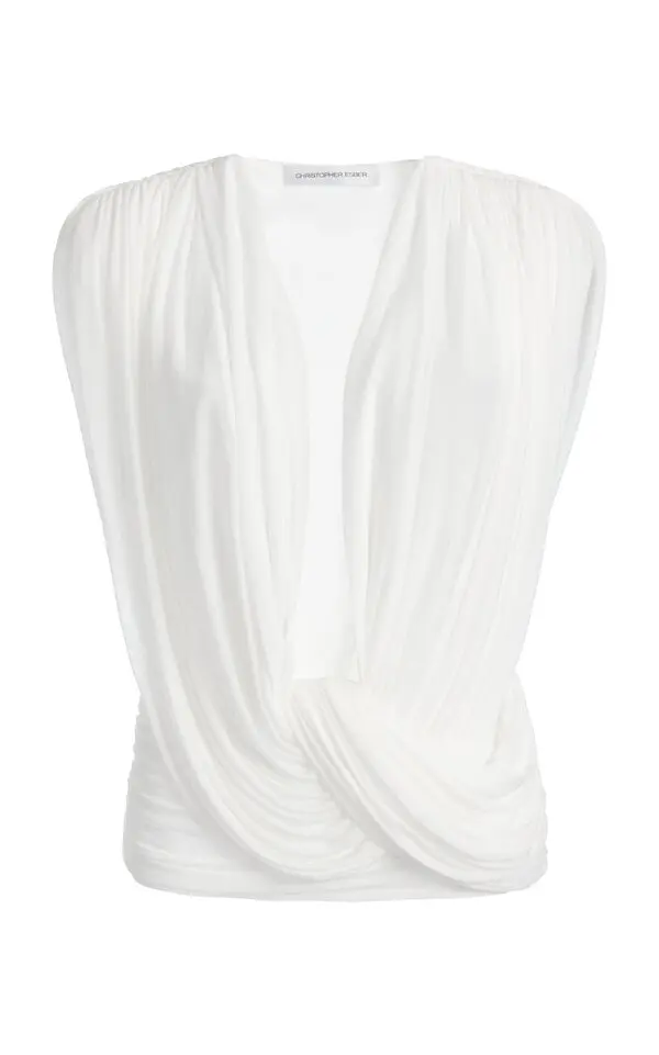 Christopher Esber Ripple Drape Top - Ivory