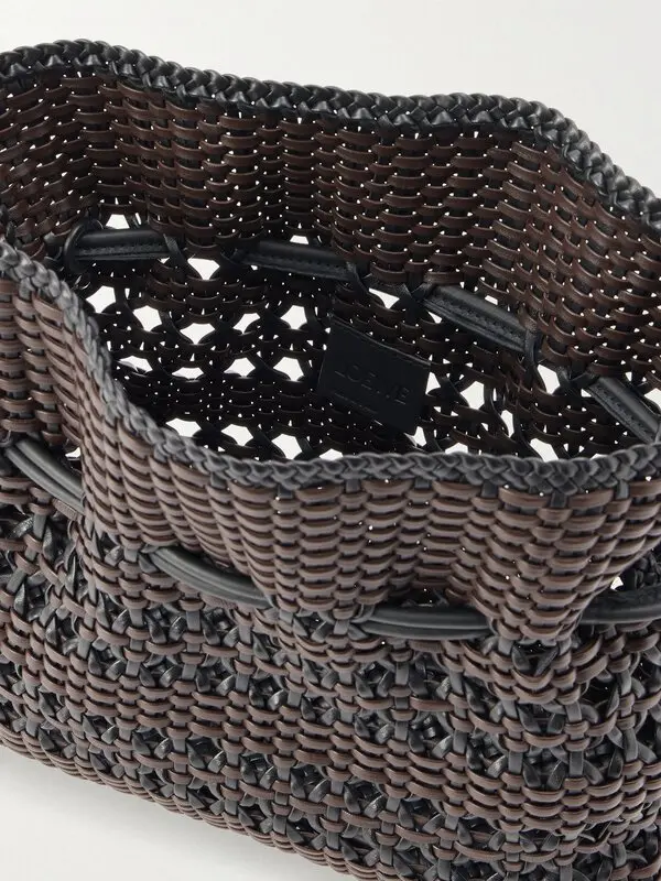 Loewe Flamenco Medium Woven Clutch - Black
