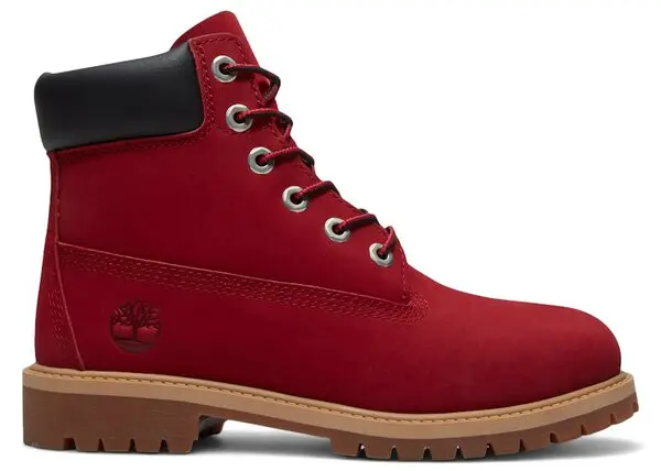 Timberland 6" Premium Waterproof Boots - Red/black
