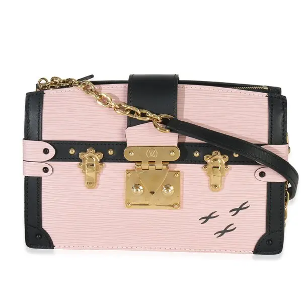 LOUIS VUITTON Rose Ballerine Epi Trunk Clutch - Pink