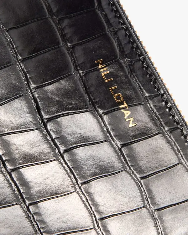 NILI LOTAN Debbie Croc-effect Clutch