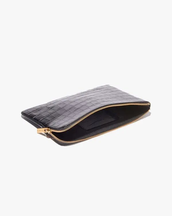 NILI LOTAN Debbie Croc-effect Clutch