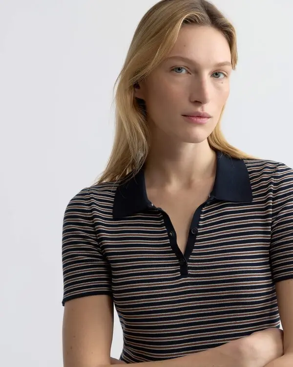 NILI LOTAN Gemmatta Striped Polo