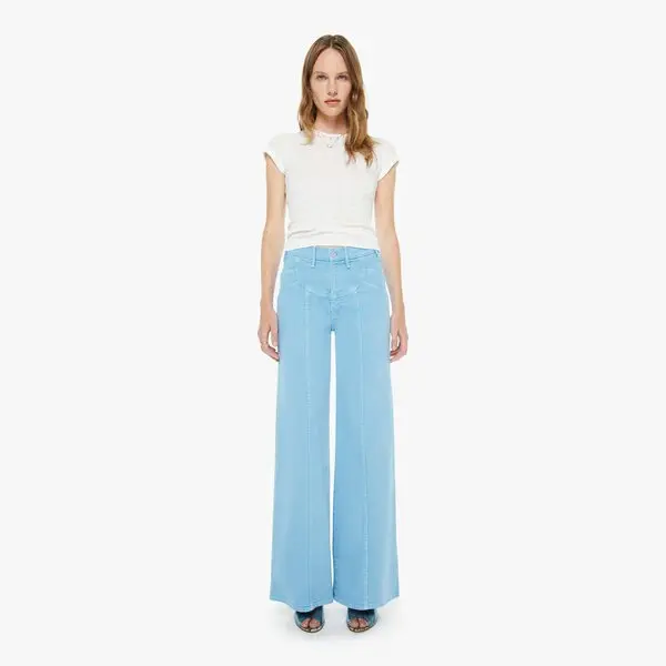 MOTHER The Sunny Hustler Roller Sneak Jeans - Blue