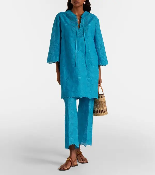 Valentino Garavani Broderie Anglaise Cotton Kaftan