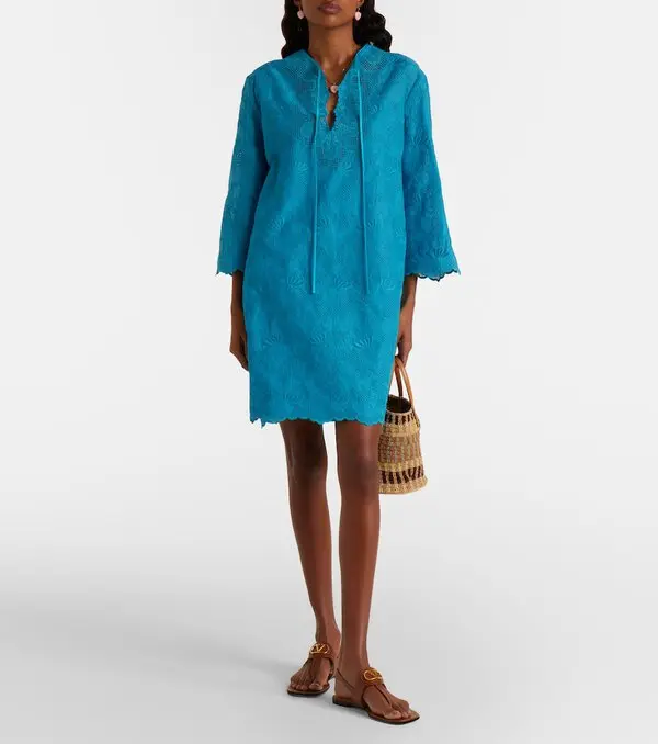 Valentino Garavani Broderie Anglaise Cotton Kaftan