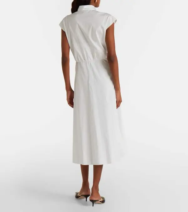 Valentino Garavani Guipure Lace-trimmed Cotton Midi Dress
