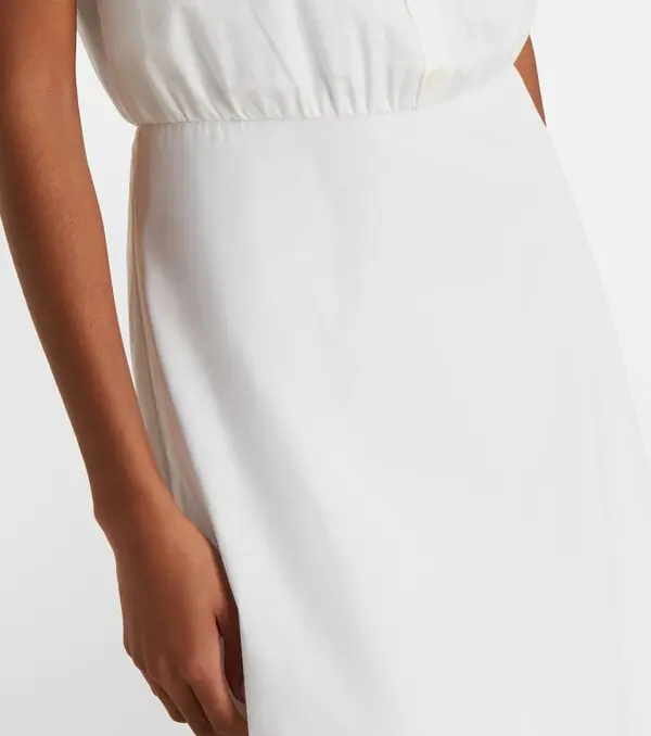 Valentino Garavani Guipure Lace-trimmed Cotton Midi Dress