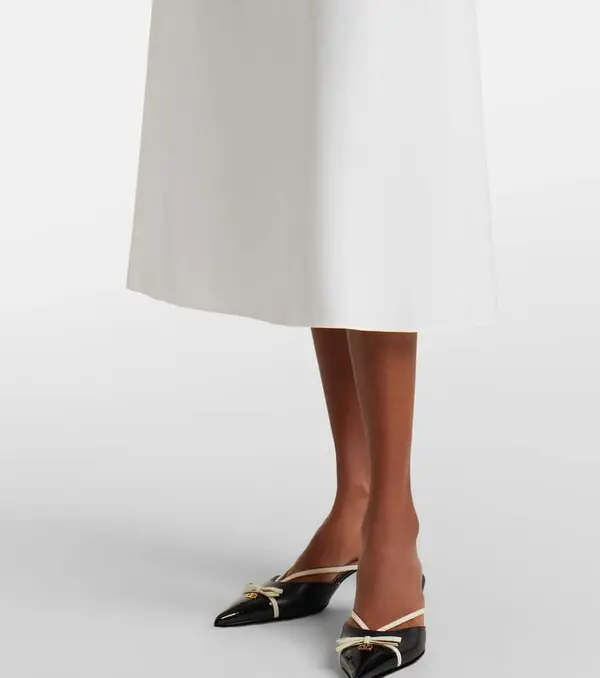 Valentino Garavani Guipure Lace-trimmed Cotton Midi Dress