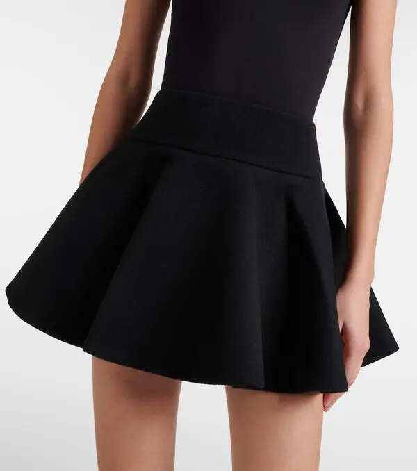 Wardrobe.NYC Circle Wool Miniskirt