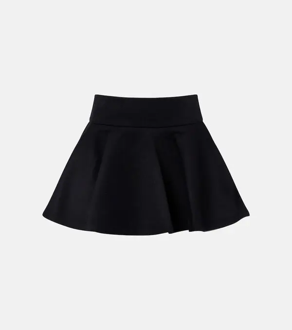 Wardrobe.NYC Circle Wool Miniskirt - Black