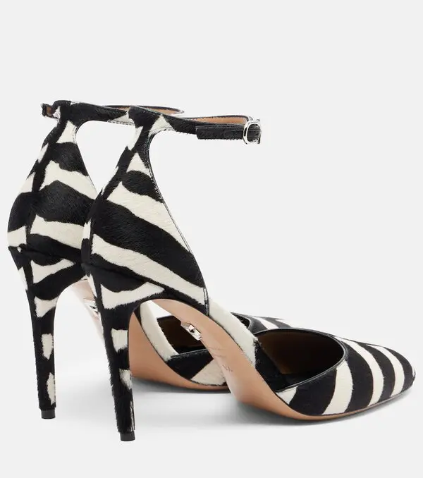 FERRAGAMO Zebra-print Calf Hair Pumps - Black