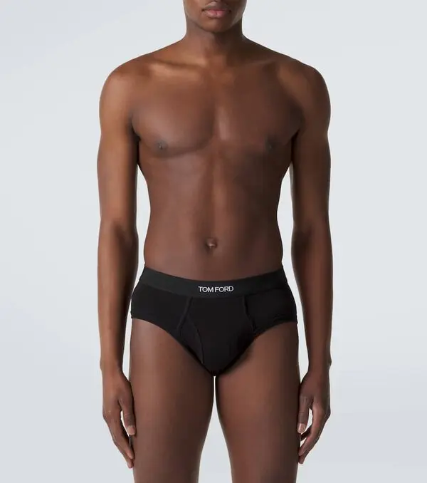 TOM FORD Set Of 2 Cotton-blend Briefs - Multicoloured