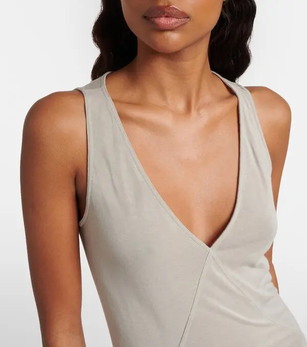 Rick Owens Gathered Jersey Maxi Dress - Grey