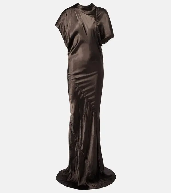 Rick Owens Seb Satin Gown - Brown
