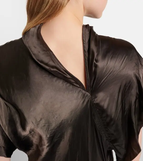 Rick Owens Seb Satin Gown - Brown
