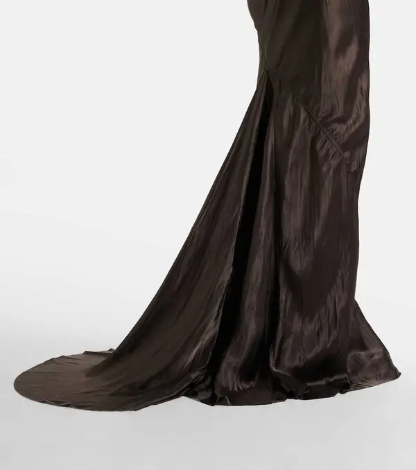 Rick Owens Seb Satin Gown - Brown