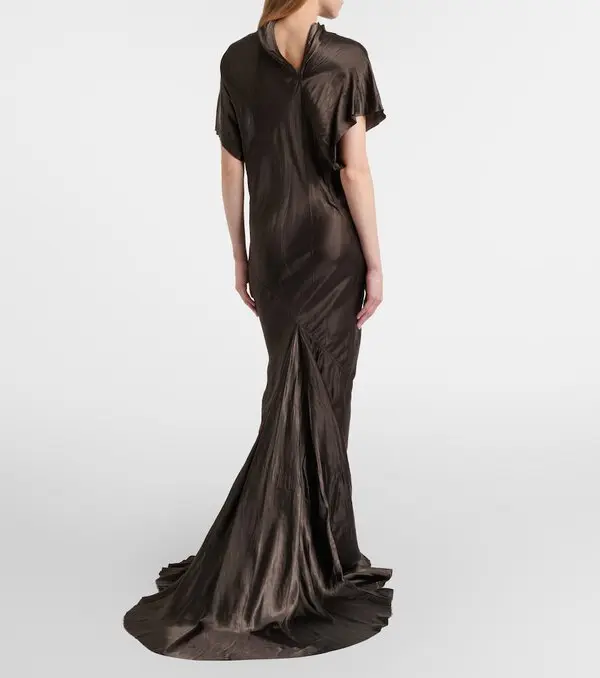 Rick Owens Seb Satin Gown - Brown